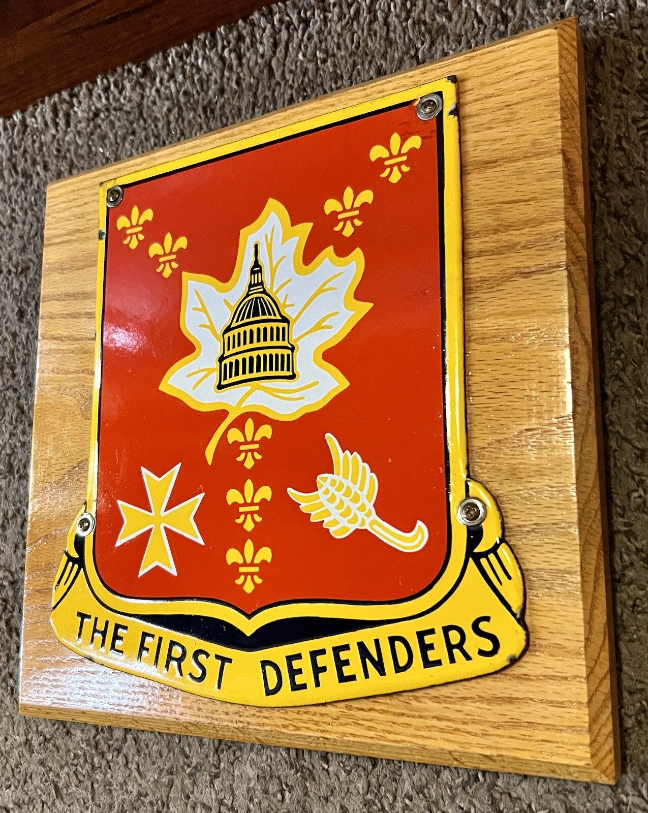 1950s US Army 213th AAA Battalion Porcelain, Sign, 10 X 10 Inches | eBay