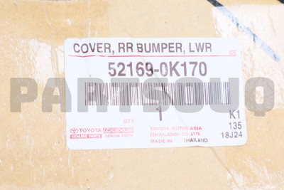 521690K170 Genuine Toyota COVER, RR BUMPER 52169-0K170 | eBay