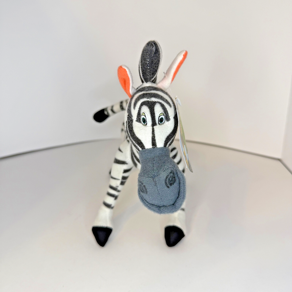 2004 Nanco Dreamworks Madagascar Marty Zebra plush 9" tall -With Tags ...