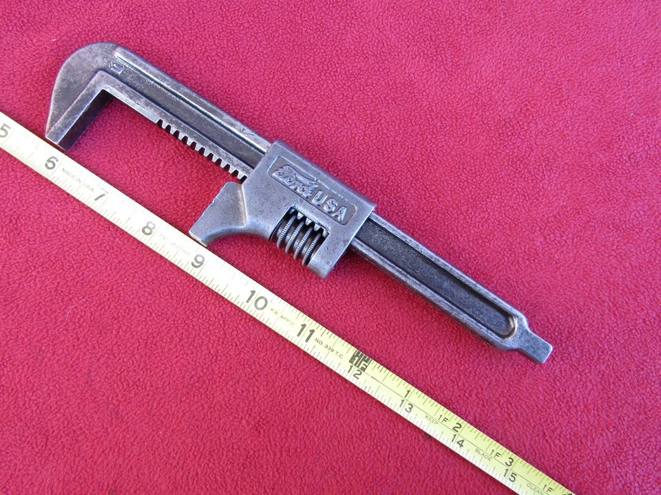 Vtg 1920s-1930s Model T & A 9-1/4" Lg FORD Script "M" Monkey Wrench ...