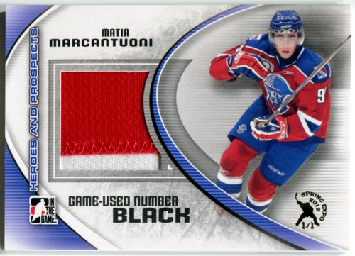 2011-12 ITG Heroes & Top Prospects MATIA MARCANTUONI 2 Color Number ...