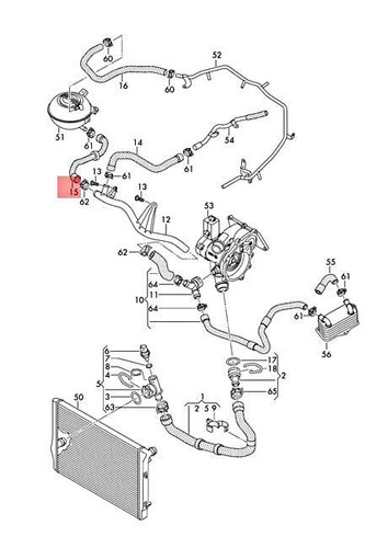 Genuine AUDI VW SKODA SEAT A3 Cabriolet Coolant Hose 5Q0122109J | eBay