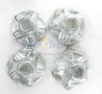 (4) Chrome Trailer Wheel Hub Cap Covers 5 lug 5 x 4.5" pattern, cargo ...