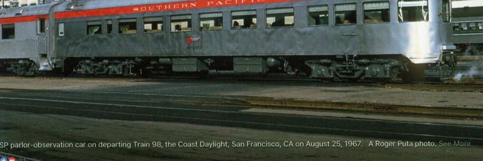 Southern Pacific Photo Observation Car In San Francisco 4 x 6 August ...