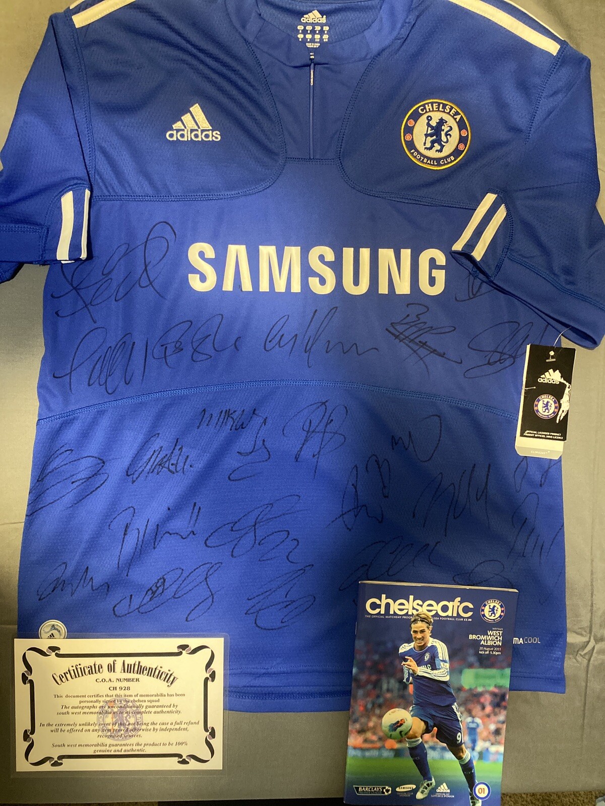 Chelsea Signed Jersey 2010/2011 With Certificate And Match Day Program ...