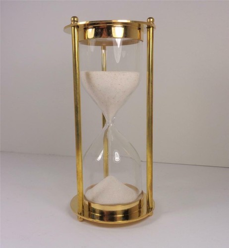 NAUTICAL SOLID BRASS HOURGLASS SAND TIMER MARITIME PRECISION INSTRUMENT ...