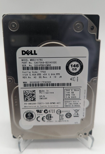 Dell Hard Drive 146GB 15K Single Port SAS 2.5" 6Gbps HDD W328K | eBay