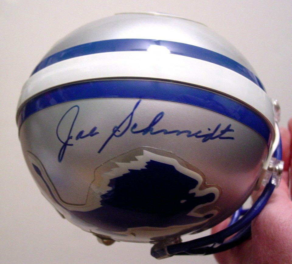 JOE SCHMIDT Signed/Autographed DETROIT LIONS TB Mini Helmet w/COA | eBay