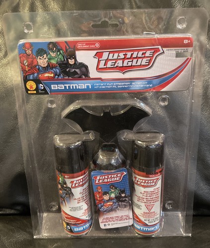 JUSTICE LEAGUE BATMAN Streamer Action Kit Spray 2 3OZ Cans 300 FT PER ...