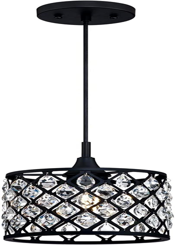 6362700 Waltz One-Light Mini, Matte Black Finish Mesh with Crystals ...
