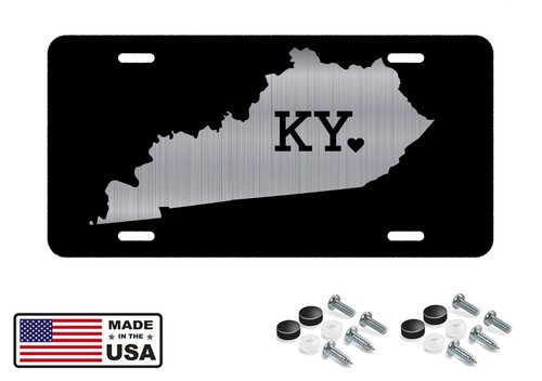 Kentucky Abbreviation Love License Plate Tag Vanity Front Aluminum 6 X ...