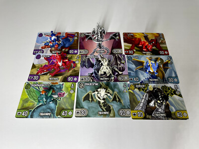 Dragamonz 9 Figures with matching Cards: 2 Mystics! Trading Card Action ...