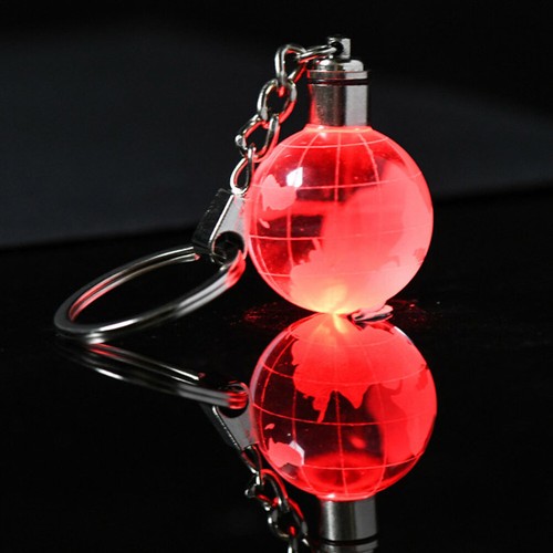 (globe) LED Crystal Keychain 30mm Diameter Glowing In The Dark 7 | eBay