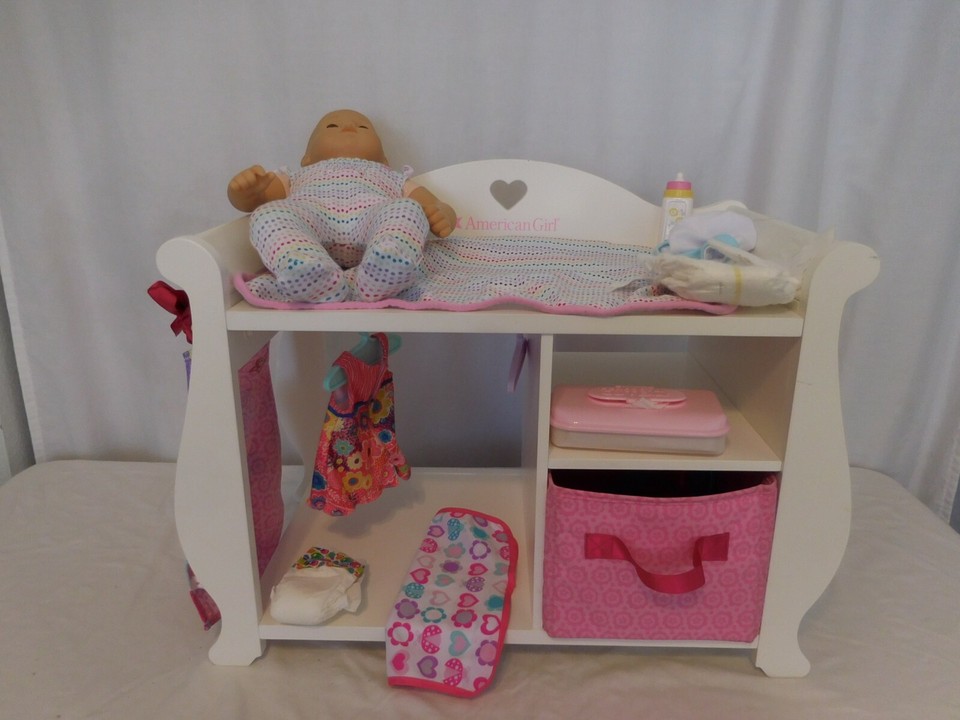 American Girl Doll Bitty Baby Changing Table Retired + Bitty baby ...