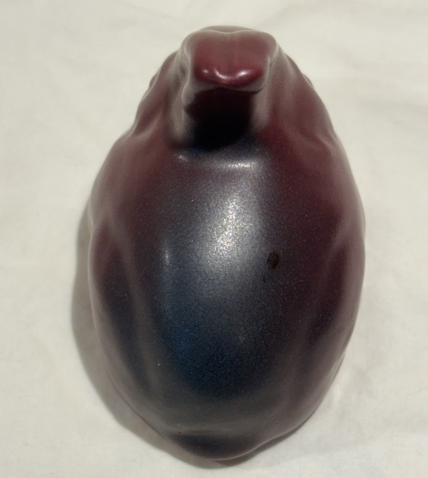 Vintage Van Briggle Pottery Solid Bunny Rabbit Mulberry Glaze Stamped ...