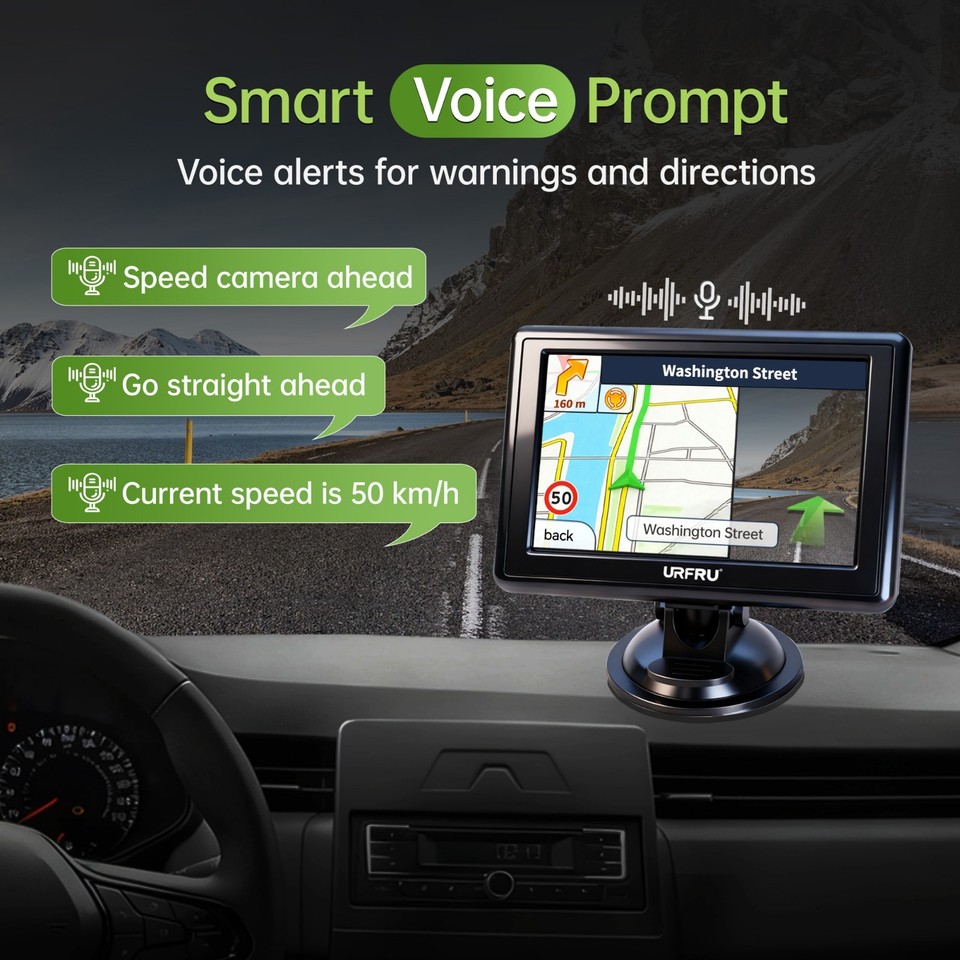 GPS Navigator for Car, Small Size for Limited Cab, 2026 Offline Map 5 ...