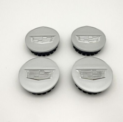 4pcs For Cadillac 66mm Acrylic All Silver Wheel Center Caps 9597375/ ...