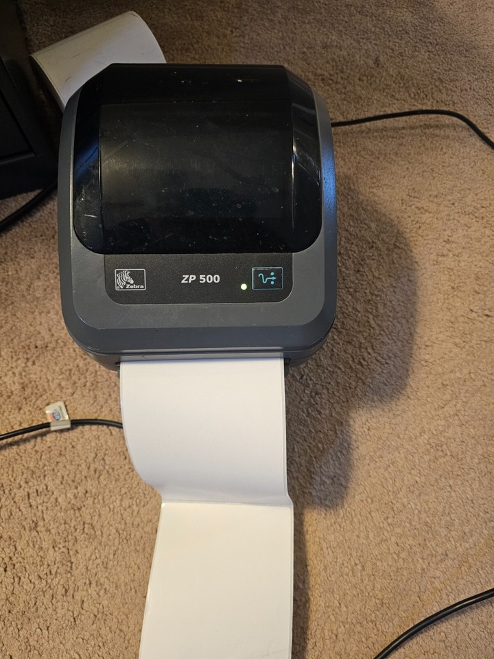 Zebra ZP 500 Thermal Label Printer with cables and labels | eBay