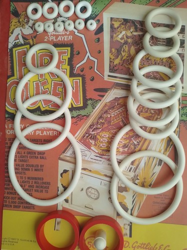 FLIPPER GOTTLIEB-FIRE QUEEN-KIT ELASTIQUES-PINBALL RUBBER RING | eBay