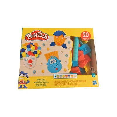 Play-Doh 20 Piece Play Set 7 Colors Create Your Own Faces! Creative ...