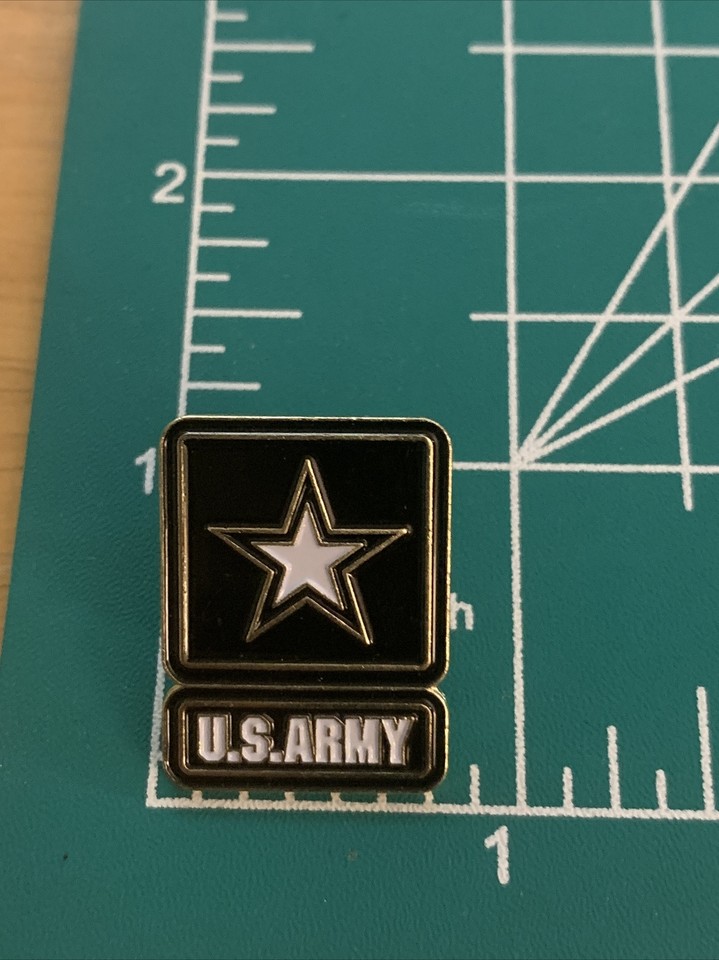 USA Army Star Symbol Lapel Hat Pin Gold Tone Enamel Collectible | eBay