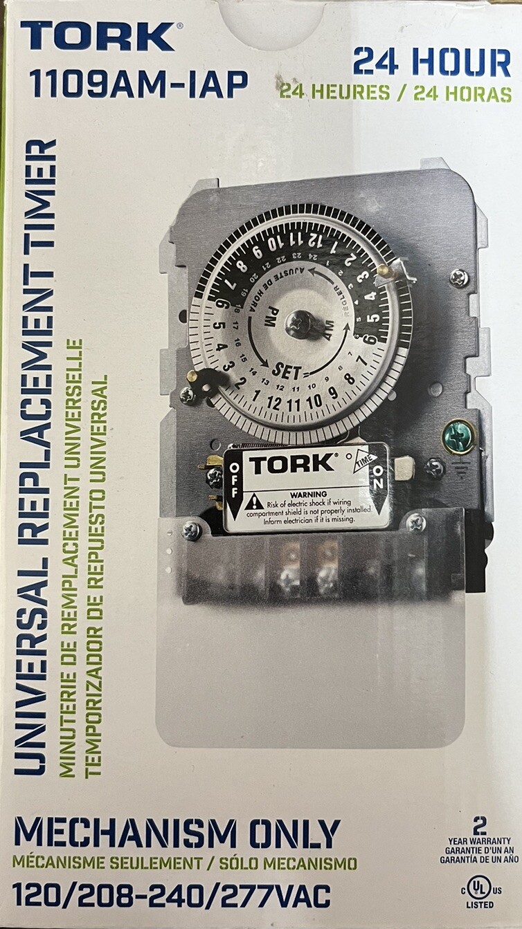 Tork 1109AM-IAP 24Hr Universal Replacement Timer Mechanism Only 120/208 ...