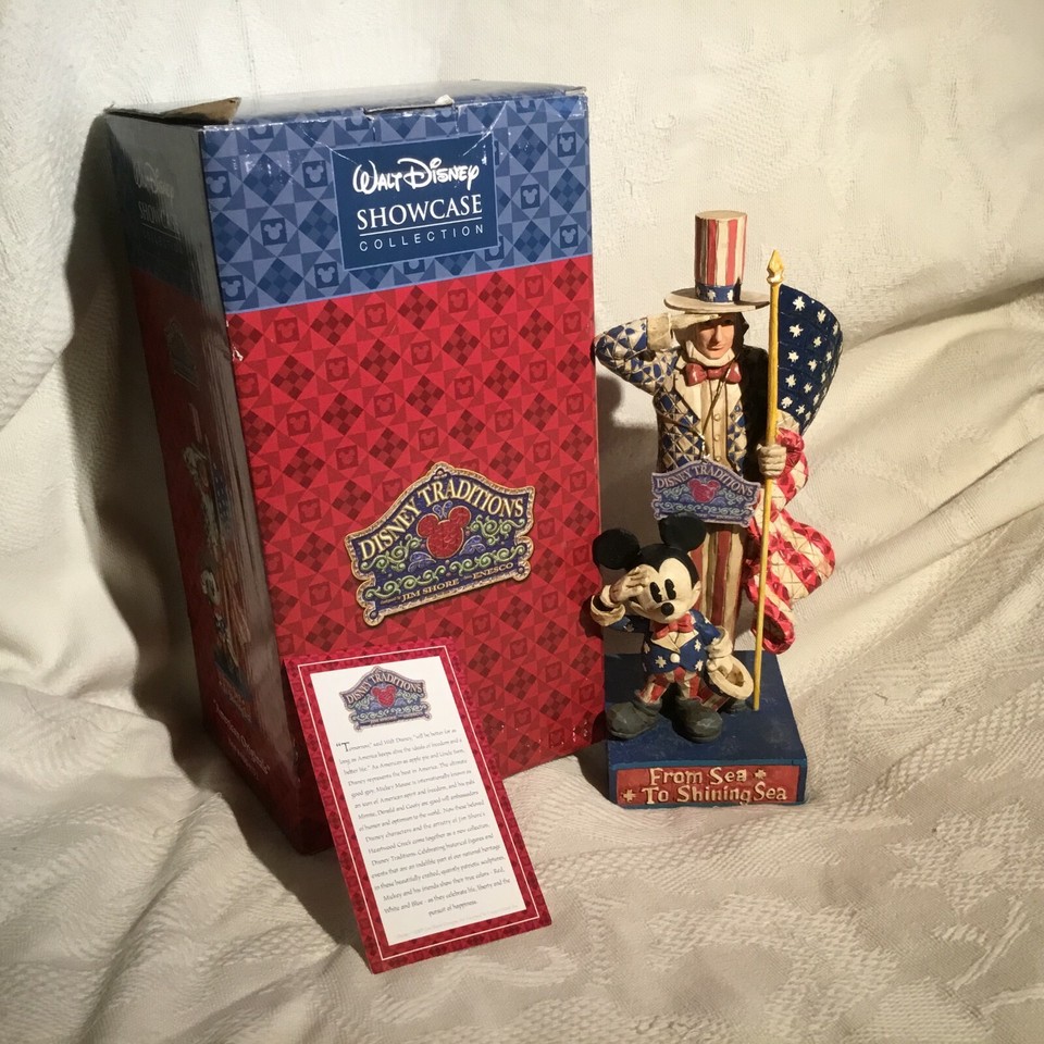 Disney Jim Shore Mickey & Uncle Sam AMERICAN ORIGINALS Figurines Figure ...