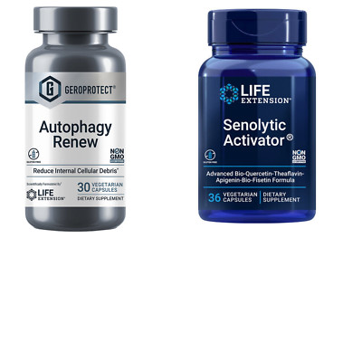 Life Extension Senolytic Activator 36 Caps and Autophagy Renew 30Caps ...