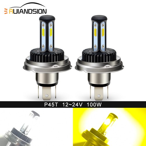 P45T LED Motorcycle Headlight Bulb R2 Day Driving Light Hi Lo Beam 12V ...