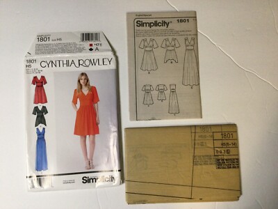 Simplicity Pattern 1801 Dresses 2 Lengths Tunics Boho Sizes 6 8 10 12 ...