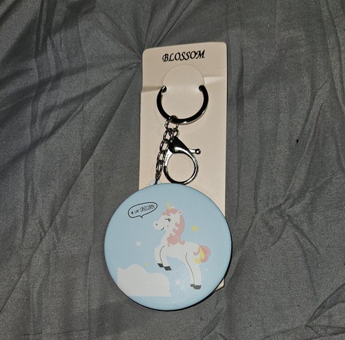Blue Unicorn Compact Mirror Keychain BNIB Dual Sided | eBay