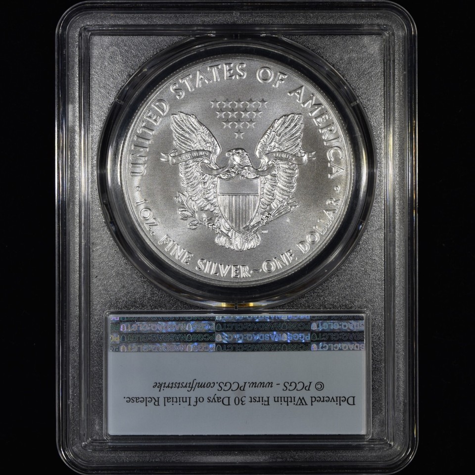 2021 $1 SILVER AMERICAN EAGLE PCGS MS-70 TYPE 1 T-1 FIRST STRIKE COIN ...