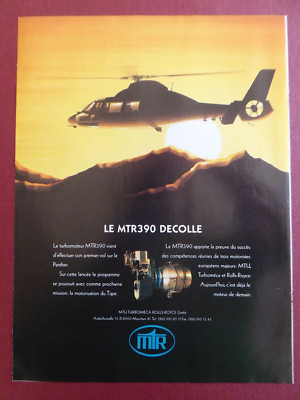 4/1991 PUB MTR MTU TURBOMECA ROLLS-ROYCE MTR390 AEROSPATIALE PANTHER ...