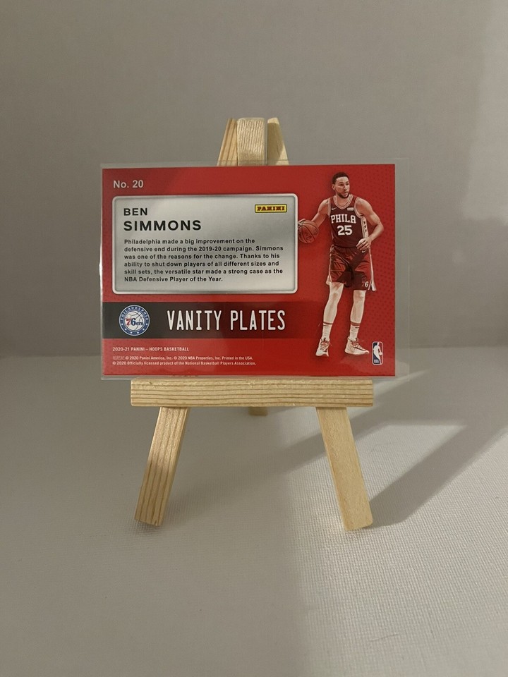 NBA Hoops 2020-21 Vanity Plates Ben Simmons Philadelphia 76ers #20 | eBay