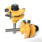 3 pc 1/4" SH Cove Raised Panel and Round Rail & Stile Router Bit Set S ...