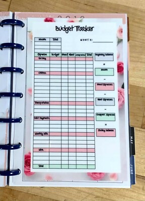 Monthly Budget Finance Spending Tracker Dashboard 4 use with MINI Happy ...