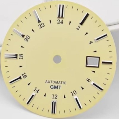 35mm Modified GMT Yellow Watch Dial Fit for NH34 Movemnet SBGM221G No ...