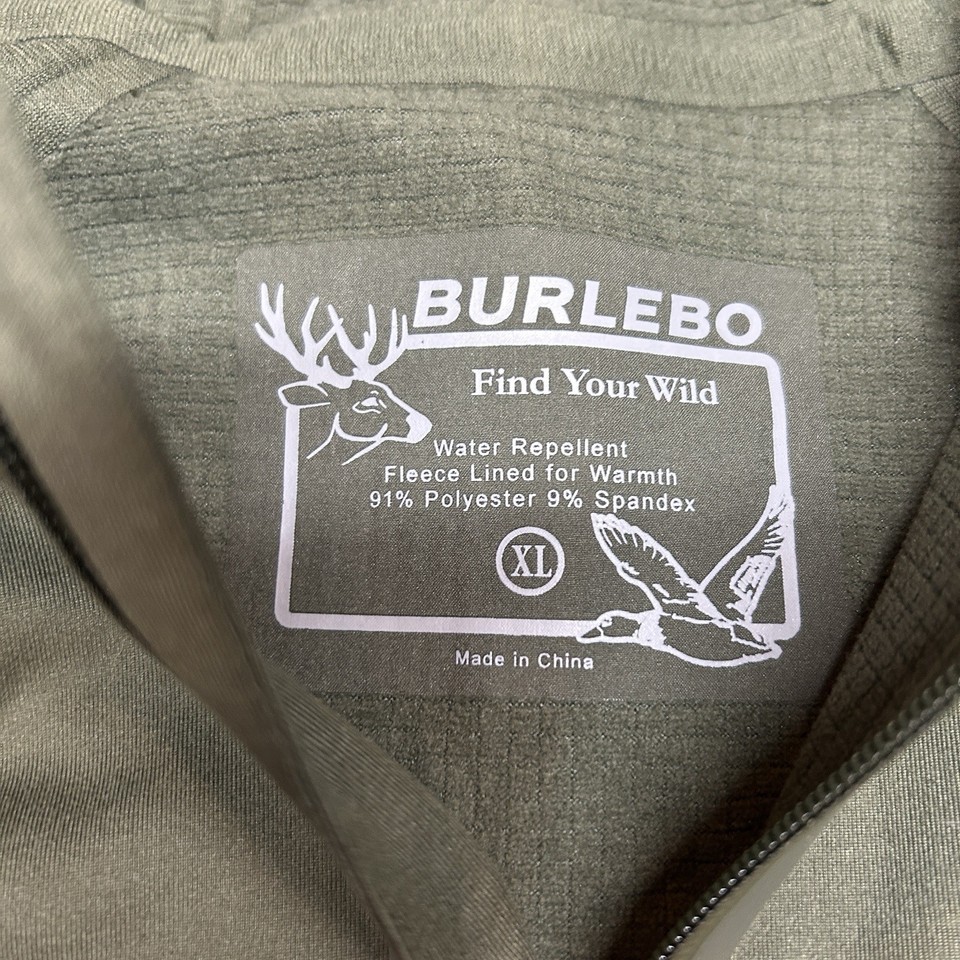 Burlebo Duke Tech Olive Green Mid Layer 1/4 Zip pullover | eBay