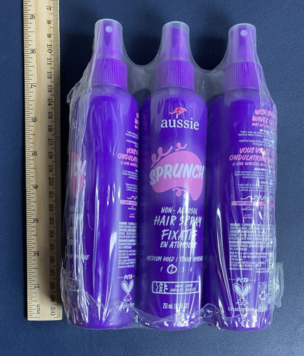 (Lot of 3) Aussie SPRUNCH Spray - Non Aerosol Hairspray 8.5 oz - HTF ...