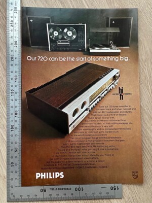 Philips 720 Tuner Verstärker USA Original Vintage Werbung 1975 Reklame ...