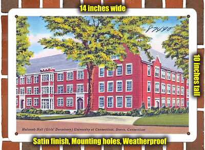 Metal Sign - Connecticut Postcard - Holcomb Hall (Girl's Dormitory ...