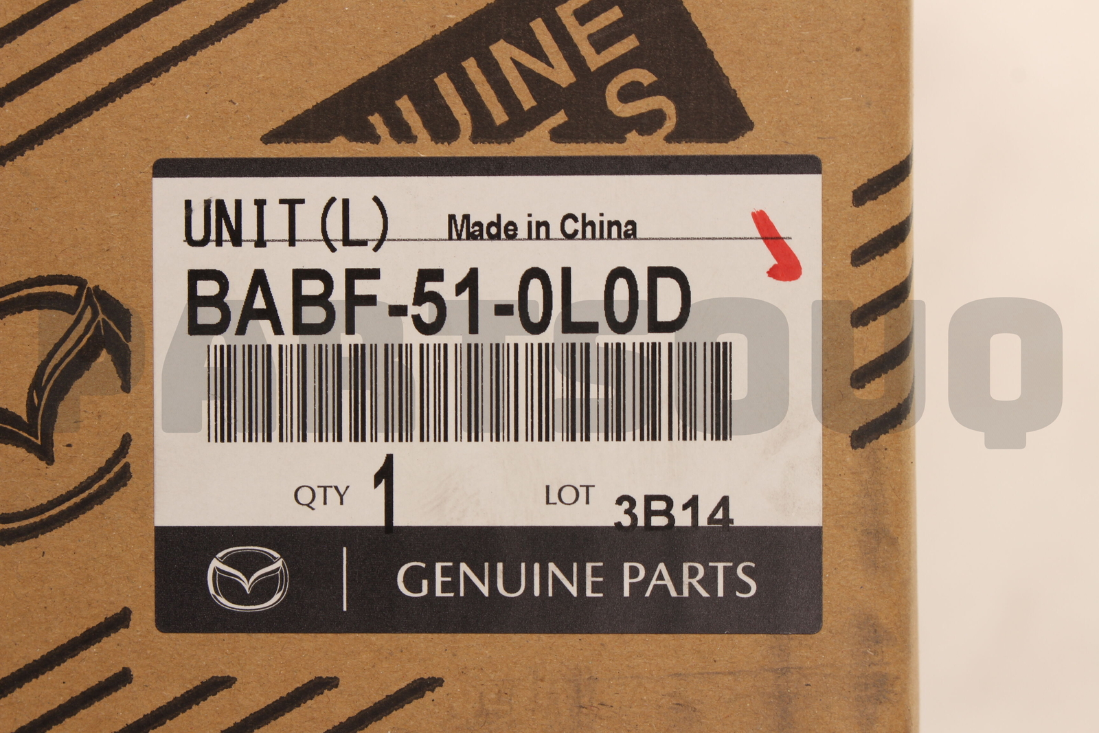 BABF510L0D Genuine Mazda UNIT(L),HEAD LAMP BABF-51-0L0D | eBay