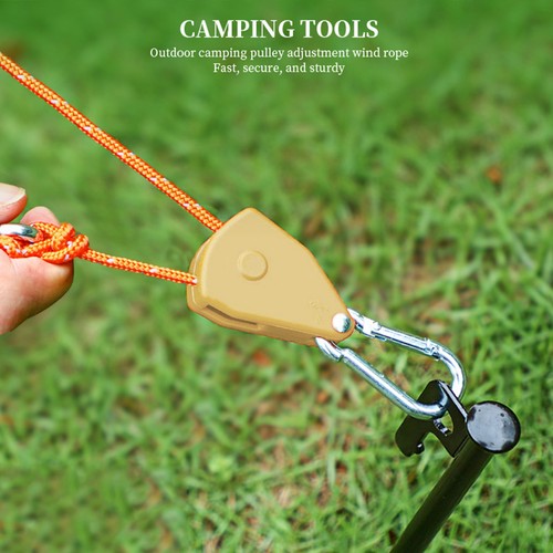 Portable Carabiner Pulley System Waterproof Clips Heavy Duty Cable ...