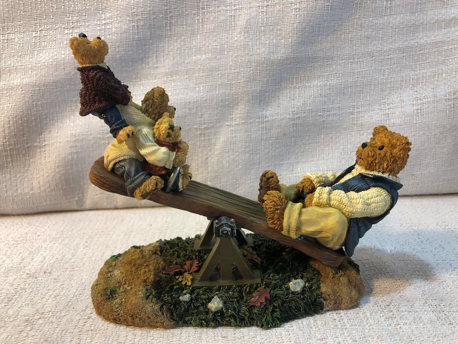 Boyds Bear Dad With Teeter Totter and Boing Worlds Best Dad Figurine ...
