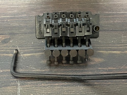 80s Greco G-FORCE Floyd Rose All Steel Tremolo Bridge Black w/Arm Bar ...