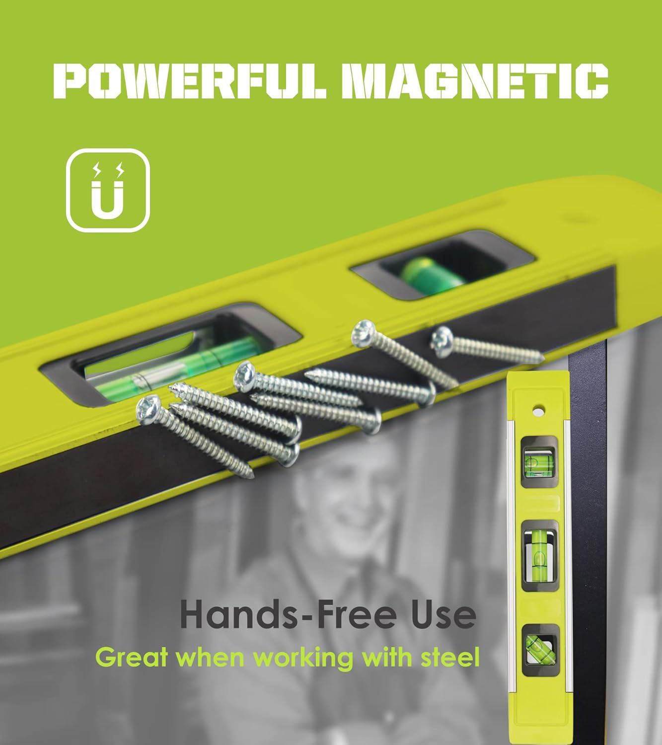 Magnetic Torpedo Level 9 Inch Small Leveler Tool With 3 Bubble Spirit ...