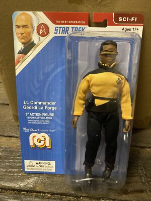 Star Trek Lt Commander Geordi La Forge 8 Action Figure Mego Sci Fi