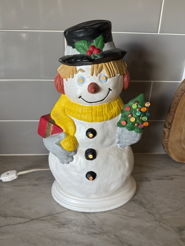 VTG Atlantic Molds Light Up Ceramic Snowman Christmas Tree | eBay