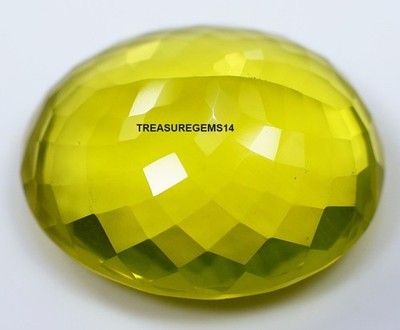 12.1 Ct 7X14X16 mm Natural Transparent Lemon Quartz faceted Oval Gems ...