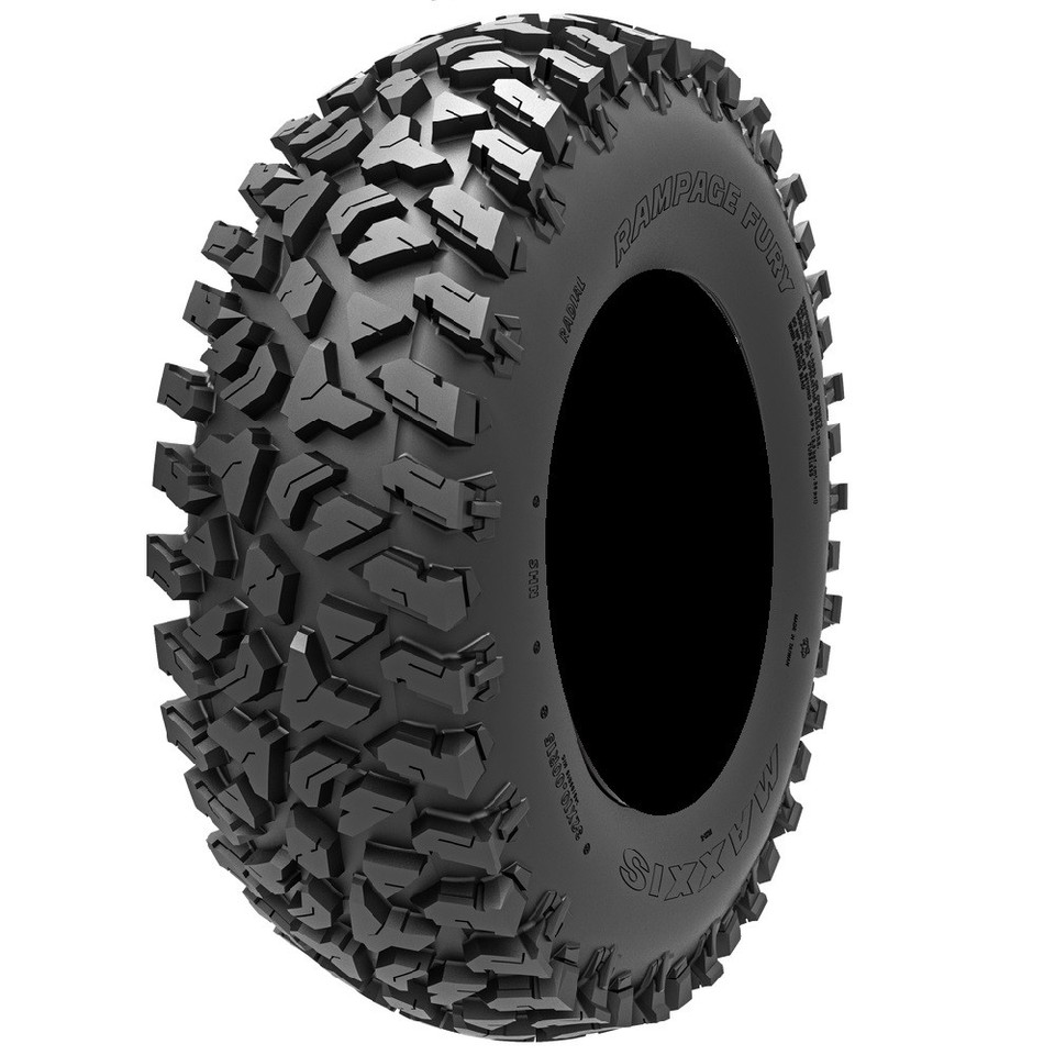 Method 407 15" Wheels Blue 32" Rampage Fury Tires Polaris Ranger 1500 ...